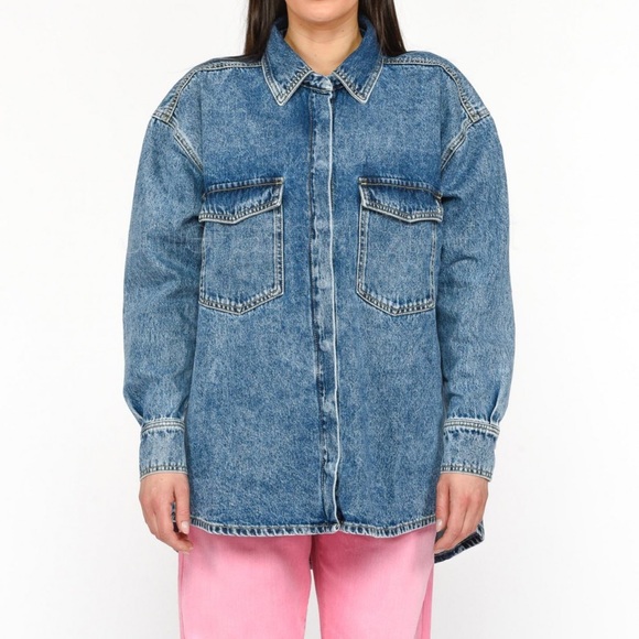 ICON | Jackets & Coats | Icon Denim Eva Denim Shirt Jacket | Poshmark